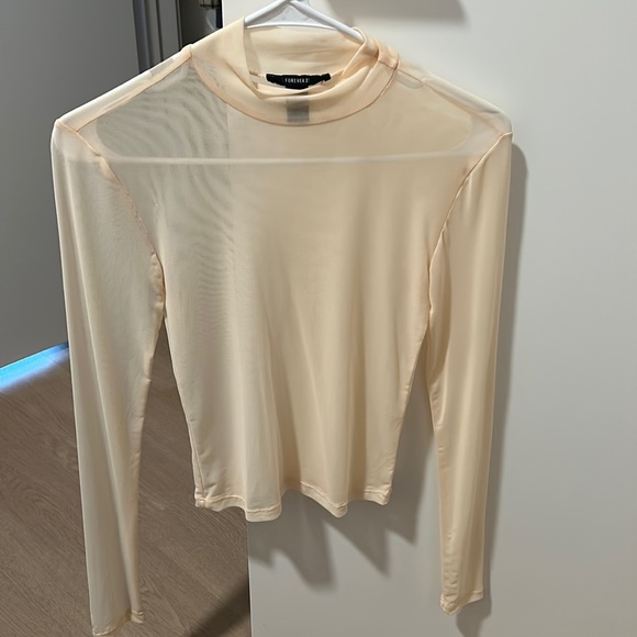 Forever 21 | Tops | Sheer Mesh Long Sleeve | Poshmark
